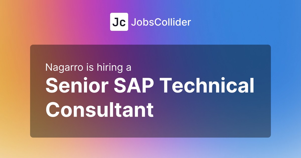 Senior SAP Technical Consultant at Nagarro - Germany
